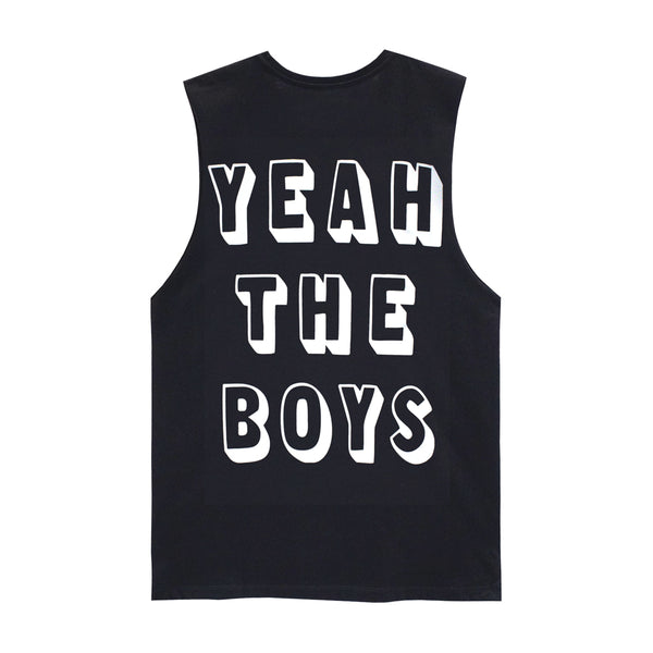 YEAH THE BOYS MENS SMALL PRINT MUSCLE TEE – LITTLE THRILLS